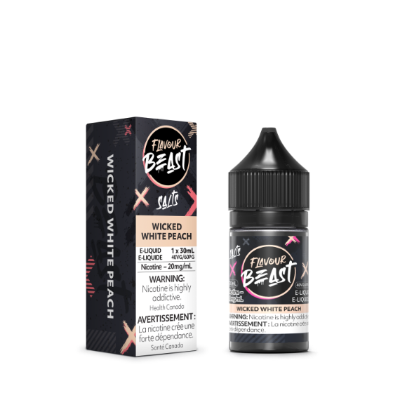 Flavour Beast Juice Nic Salt - Wicked White Peach – SKIP THE VAPES